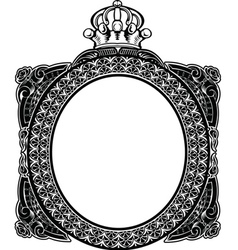 One Color Circle Royal Crown Composition Vector Image