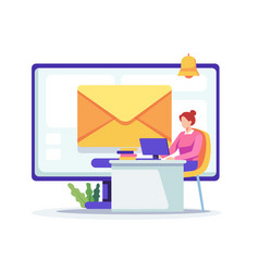 Paper envelope letter with counter notification Vector Image