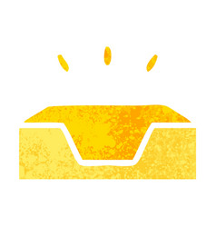 Retro style cartoon empty tray Royalty Free Vector Image