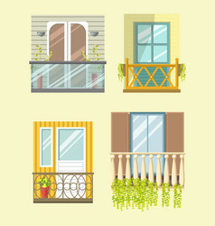 Classic european houses Royalty Free Vector Image