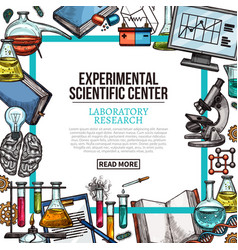 Diagnostic laboratory poster with lab equipments Vector Image