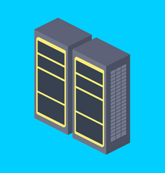 Server rack isometric Royalty Free Vector Image