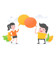 People group chat icon frame Royalty Free Vector Image