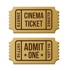 One retro style vintage cinema movie ticket Vector Image