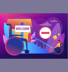 Inaccessible environments concept Royalty Free Vector Image