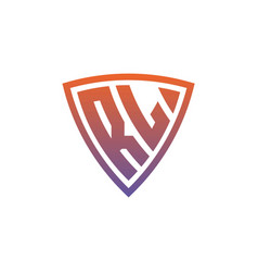 Initial rl logo design Royalty Free Vector Image