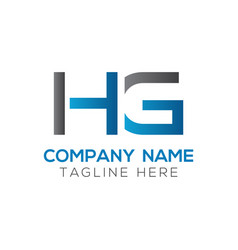 Letter hl logo design linked template with blue Vector Image