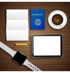 Office desk notes background Royalty Free Vector Image