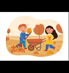 Kids doing housework chores at home Royalty Free Vector