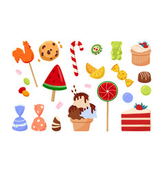 Set of sweets Royalty Free Vector Image - VectorStock