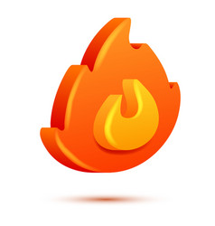 3d fire flame Royalty Free Vector Image - VectorStock