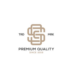 Creative modern elegant ssc css initial logo Vector Image