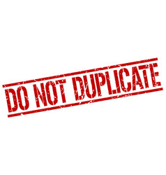 Do not duplicate stamp Royalty Free Vector Image