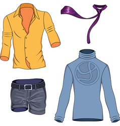 Man clothes collection Royalty Free Vector Image