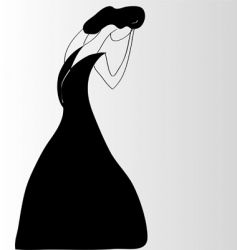 Lady crying Royalty Free Vector Image - VectorStock