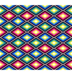 Aztecs seamless pattern on hot color with bird Vector Image