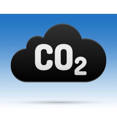Co2 emissions icon c02 cloud Royalty Free Vector Image