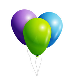Bunch helium colorful air balloons isolated Vector Image