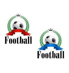 Football and soccer design elements Royalty Free Vector