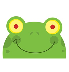 Happy head frog cartoon character Royalty Free Vector Image