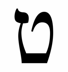 Hebrew letter resh Royalty Free Vector Image - VectorStock