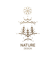 Spruce forest logo Royalty Free Vector Image - VectorStock