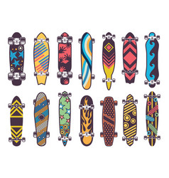Skateboard objects set Royalty Free Vector Image