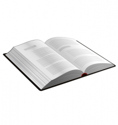Open book template transparent background Vector Image