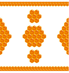 Beehive header and border Royalty Free Vector Image