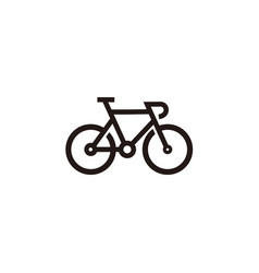 Gravel cyclocross bike silhouette logo design Vector Image