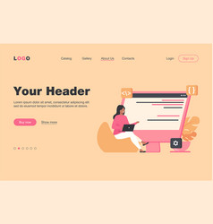 Developing programming and coding technologies Vector Image