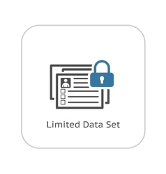 Limited Data Set Icon Flat Design Royalty Free Vector Image