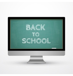 Computer monitor rear view pc back icon Royalty Free Vector