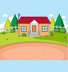 A simple house on white background Royalty Free Vector Image