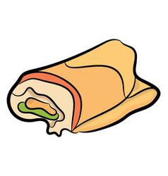 Chicken wraps Royalty Free Vector Image - VectorStock