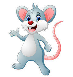 Little mouse with brown fur Royalty Free Vector Image