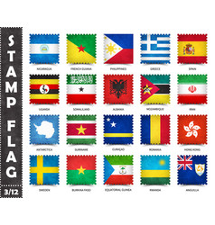 Flag set of all asian countries Royalty Free Vector Image