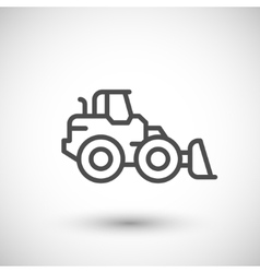 Crawler excavator line icon Royalty Free Vector Image