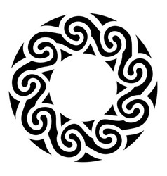 Round spiral celtic triskel on white Royalty Free Vector