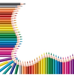 Frame colored pencils Royalty Free Vector Image