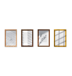 Shadow glass frames set Royalty Free Vector Image