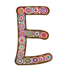 Letter e floral design Royalty Free Vector Image