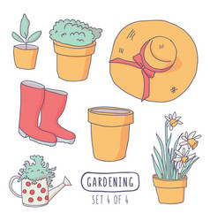 Gardening elements Royalty Free Vector Image - VectorStock