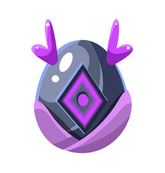 Fire element egg with flames fantastic natural Vector Image