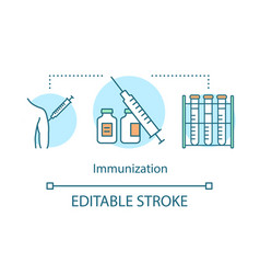 Immunization concept icon Royalty Free Vector Image