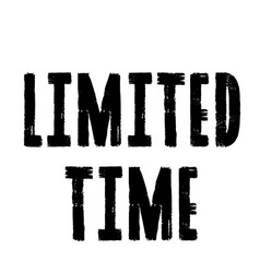 Limited time stamp Royalty Free Vector Image - VectorStock