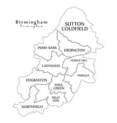 Modern map - lancashire county with districts Vector Image