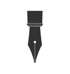 Fountain pen ink with calligraphic signature Vector Image