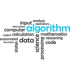 Word cloud algorithm Royalty Free Vector Image
