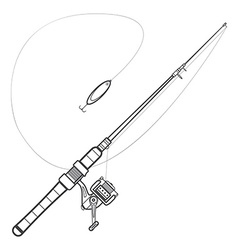 Fishing rod Royalty Free Vector Image - VectorStock